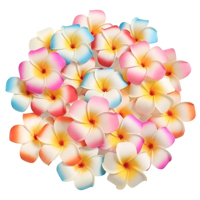 10PCS Hawaiian Flowers Fake Plumeria Foam Frangipani Flower