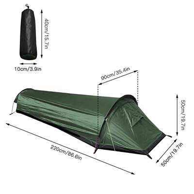 Backpacking Tent Outdoor Hiking Camping Sleeping Bag Tent W