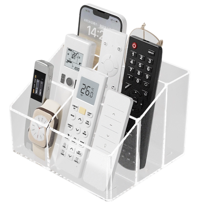 透明分格遥控器收纳盒