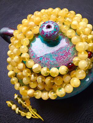 蜜蜡俄料两用灵动风手串项链