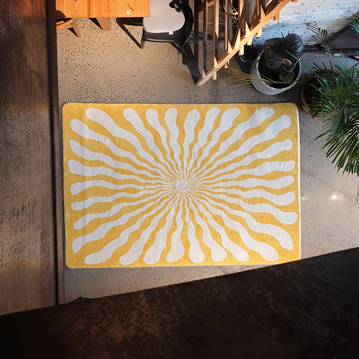 TRIPPY原创设计 辐射笑脸 客厅地垫卧室地垫 仿羊绒方形地毯