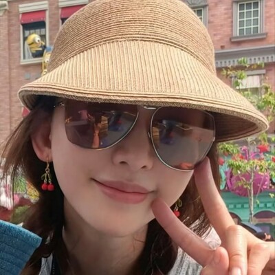 林志玲同款  athena new york 后置蝴蝶结丝带鸭舌草帽Janet