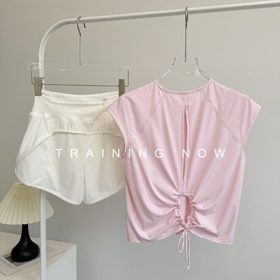 宽松透气健身套装女夏季薄款晨跑