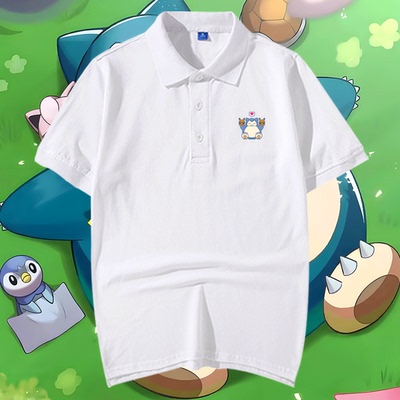 神奇宝贝卡比兽皮卡丘卡通POLO衫