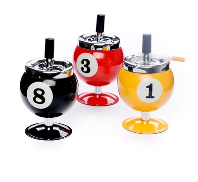 台球烟灰缸适合球厅用来做装饰定制台球饰品球房用品办公室摆件