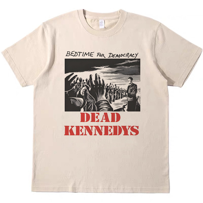 音乐节周边Dead Kennedys朋克复古vintage男女宽松短袖纯棉T恤tee