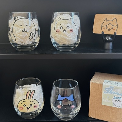 chiikawa吉伊卡哇乌萨奇玻璃杯