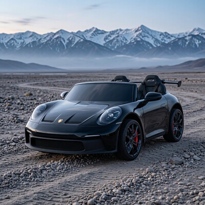 正版保时捷911GT3双人静音电机超大儿童电动车宝宝遥控玩具四轮车
