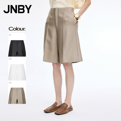 【商场同款】JNBY/江南布衣26春新品中裤A型休闲宽松5Q3E13330