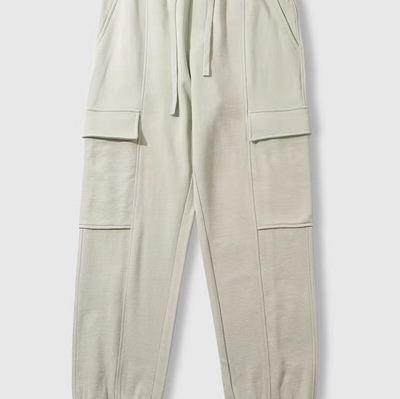 鹿岛什物纪 ABQ10152 男式多袋长裤 全棉收口束脚运动裤卫裤