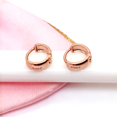 14K玫瑰金光面耳骨扣紫金