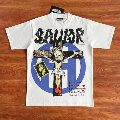 Hellstar Studios创意风格卡通十字架印花纯棉短袖T恤