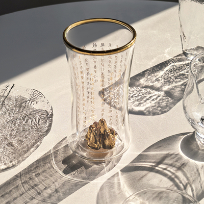 态生活禅意高硼硅双层玻璃茶杯