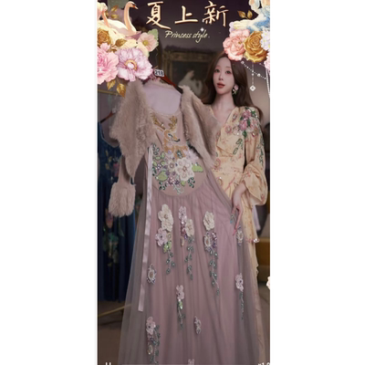 0617直播218高端超级618新品刺绣公主裙80-120