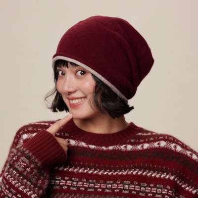 【韩国高级感】时尚撞色边堆堆帽