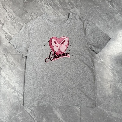 10.20 5+ 短袖T恤女上衣字母印花设计感小众宽松潮新女