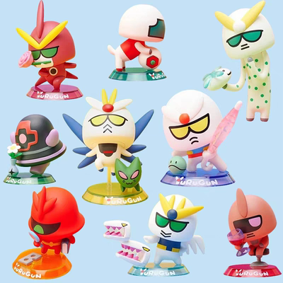 正版YuRuGun高达盲盒万代QMSV独角兽Q萌抽象公仔模型摆件玩具可爱