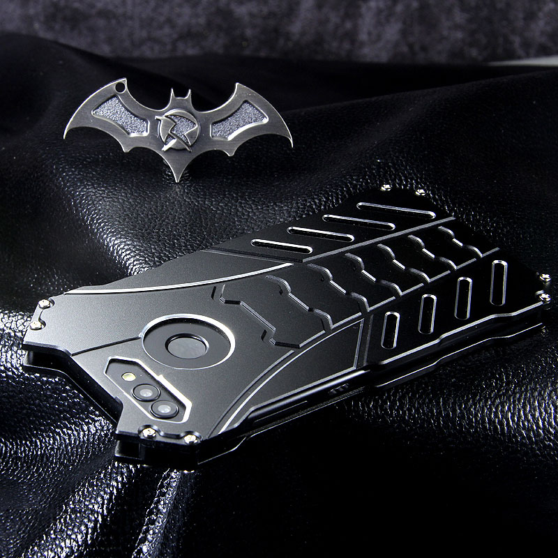 R-Just Batman Shockproof Aluminum Shell Metal Case with Custom Bataran ...