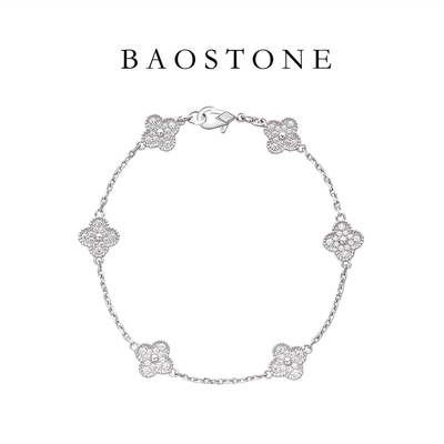 四叶草S925银手链女ins轻奢小众