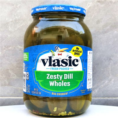 1.36L Vlasic Zesty Dill Wholes美国进口维纳斯整个黄瓜罐头