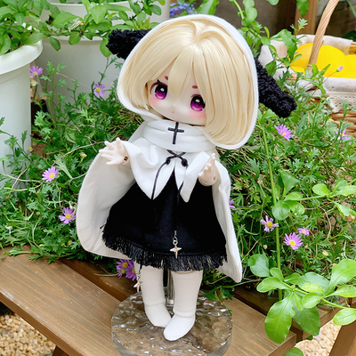 可奈造物黑脸羊bjd三插六分娃衣无属性暗黑礼服华丽风可爱套装