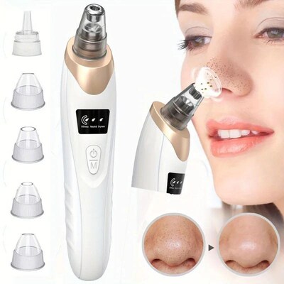 Blackhead Remover Pore Vacuum  5 Suction  USB Rejected Fac