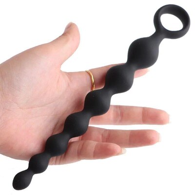 20CM Silicone Anal Beads Prostate Stimulator Ball Butt Plug