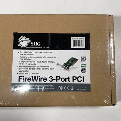 可维修SIIG FireWire 3-Port PCI扩展卡，议价