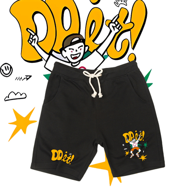 EXO都暻秀2025亚巡演唱会DOit周边同款印花五分裤男女抽绳短裤夏