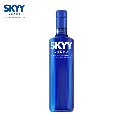 SKYY深蓝伏特加原味750ml正品Vodka 进口洋酒烈酒鸡尾酒基酒特调
