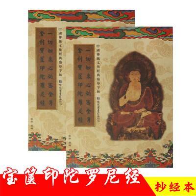 一切如来心秘密全身舍利宝箧印陀罗尼手抄本硬笔临摹字帖抄经本