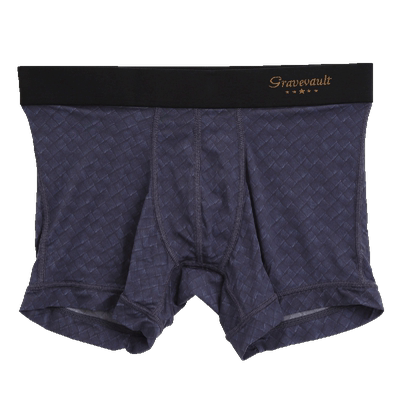 无痕皮革印花平角内裤