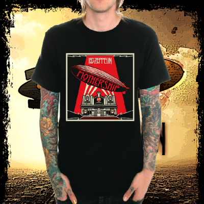 齐柏林飞艇金属摇滚乐队圆领短袖