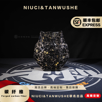 小牛电动车小牛FXT原厂改装碎碳金箔碳纤维扶手面板挡风板外壳