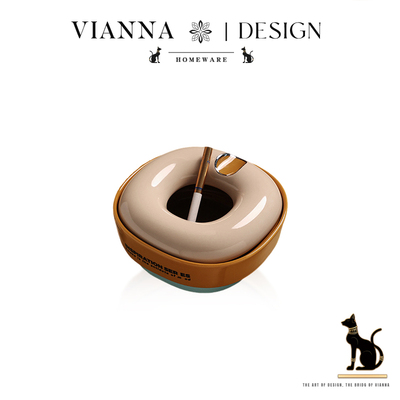 VIANNA高颜值防飞灰烟灰缸陶瓷