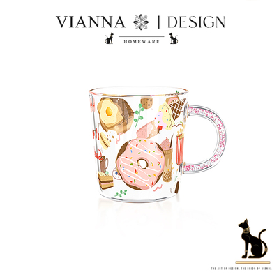 VIANNA高颜值耐热玻璃水杯牛奶杯