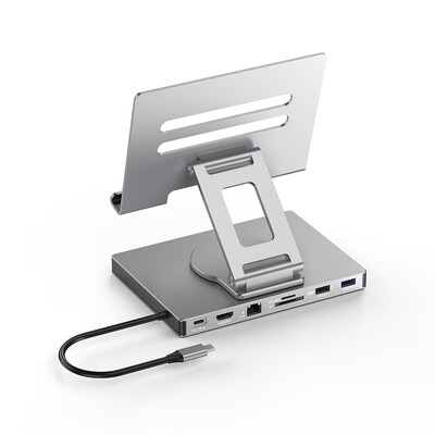 旋转平板扩展坞支架HDMI4K高清千兆网口USB3.05Gbps高速数据传输