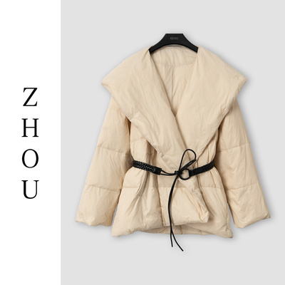 （周哥甄选）米色羽绒外套-32397