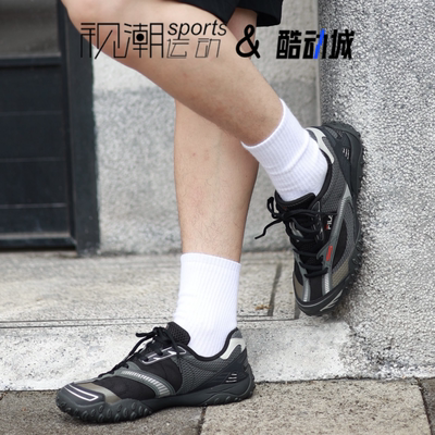 斐乐跳跳鞋黑灰薄底芭蕾休闲鞋