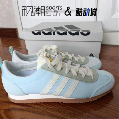 阿迪达斯VSJOG2.0蓝白德训板鞋