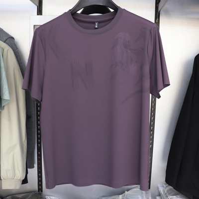 2025夏季新款NAMCHOA諾諦卡男装男士简约圆领短袖T恤舒适透气2688