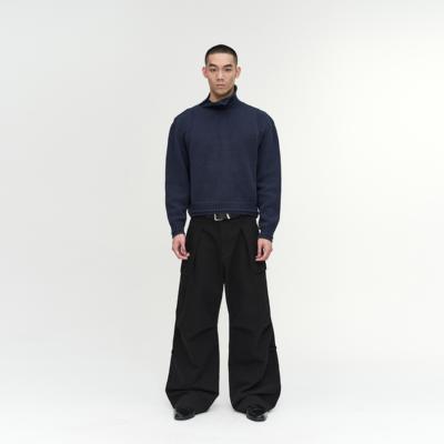 NFAI.高领宽肩毛衣宽松