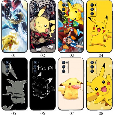 精灵宝可梦皮卡丘 适用 OPPO Reno4 Pro/K/5 Z/6+/A52/A32/A93/A55/A95/A93s/A11s/A56/A55s/K9/K7x/F手机壳