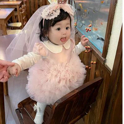 宝宝周岁礼服裙婴儿百日女童抓周