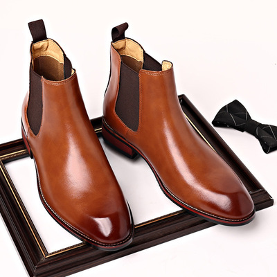 Men Chelsea boots autumn pointy booties 尖头透气切尔西男靴