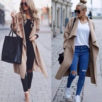 longdust不规则中长款风衣