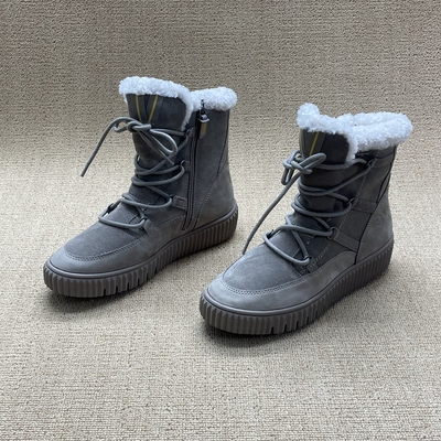 出口德国在售129欧元 冬季真皮保暖时尚雪地靴防滑防水短筒大码靴