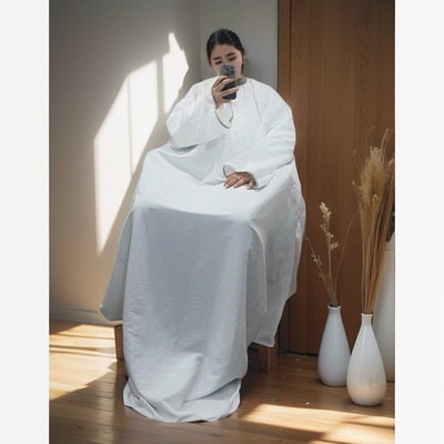 加大带袖子理发围布专用剪发围布专业高档美发店剃头围裙定制logo