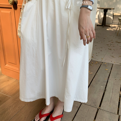 SARA-韩系小众系带设计半身裙2609-1