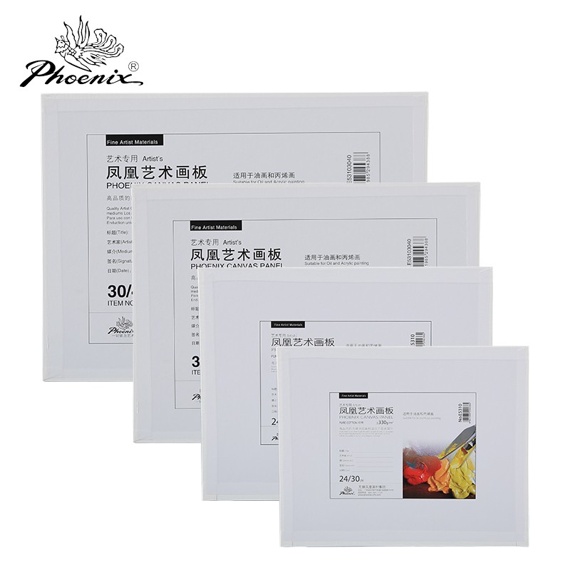 凤凰油画板油画颜料丙烯油画棒布板油画布面画板框纯棉绘画板圆形